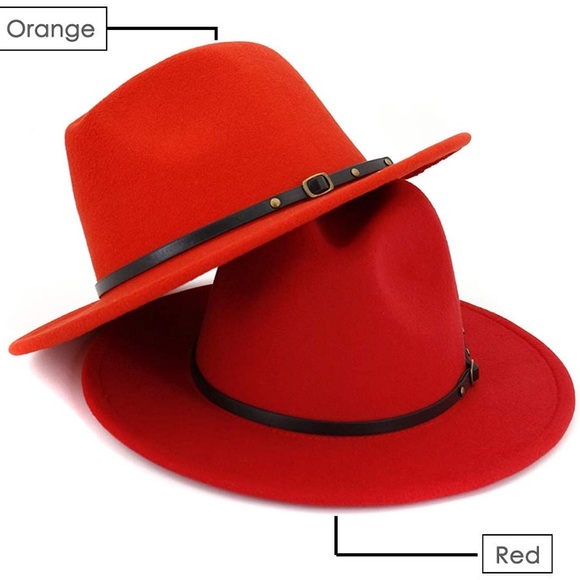 Accessories | Orange Womans Stylish Fedora Hat Nwt | Poshmark